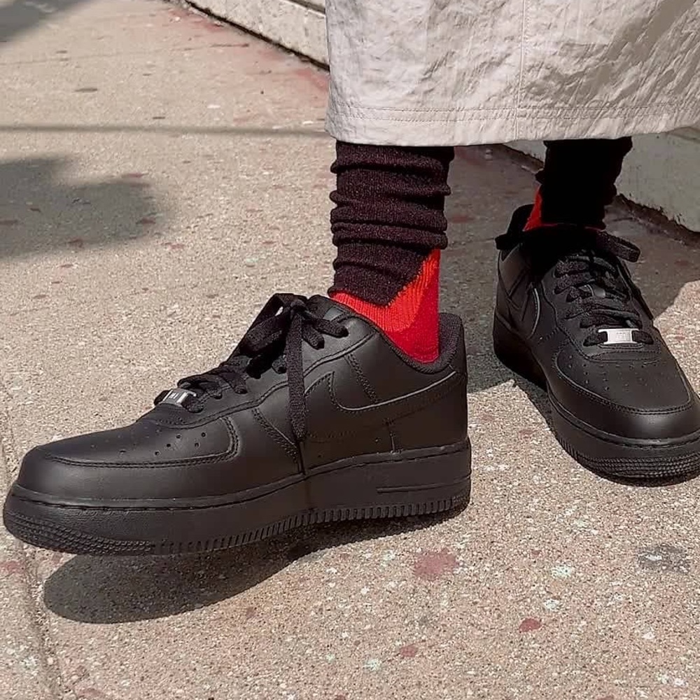 Nike Af1 Air Force 1 Triple Black Sneaker - Gem